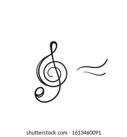 G Note Doodle Illustration Hand Drawn Stock Vector (Royalty Free ...