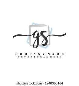G S Initial Handwriting Logo Vector Stock Vector (Royalty Free ...