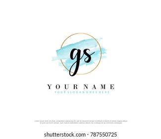 G S Initial Water Color Logo Stock Vector (Royalty Free) 787550725 ...