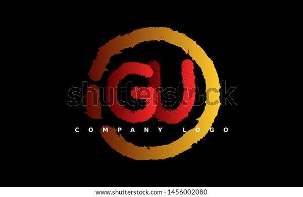G U Logo Gu Letter Design Stock Vector (Royalty Free) 1456002080 ...