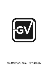 G V Initial Box Letter Logo Stock Vector (Royalty Free) 789308089