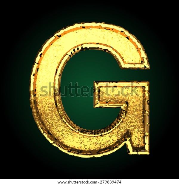 G Vector Golden Letter Stock Vector (Royalty Free) 279839474