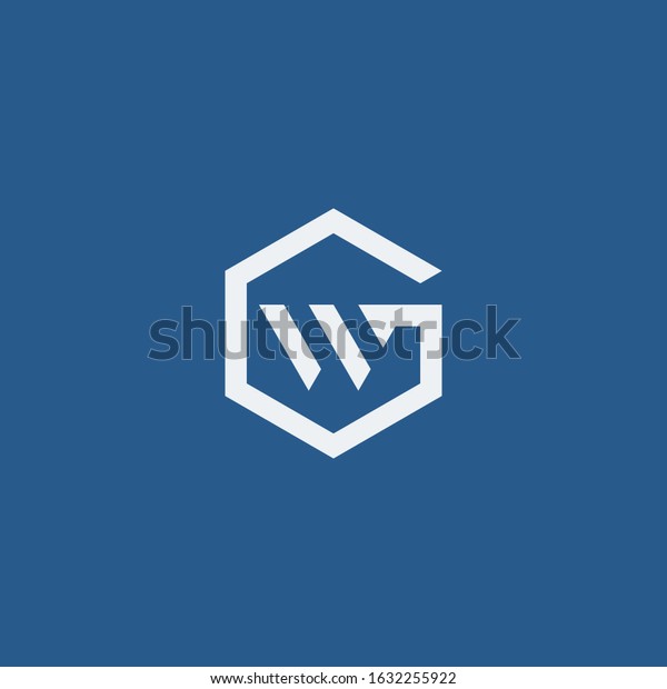 G W Monogram Logo Hexagon Shape Stock Vector (Royalty Free) 1632255922 ...
