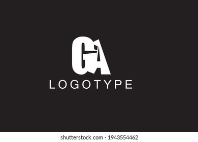 Ga Letter Logo Design Template Vector Stock Vector (Royalty Free ...