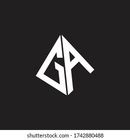 Ga Logo Monogram Standout Triangle Shape Stock Vector (Royalty Free ...