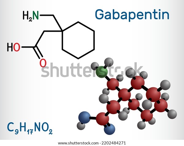 Gabapentin Molecule Anticonvulsant Medication Used Treat Stock Vector ...