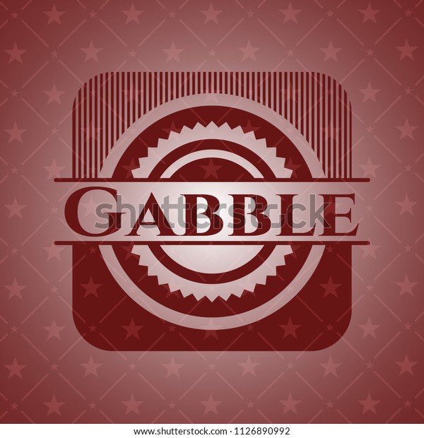 Gabble Badge Red Background Stock Vector (Royalty Free) 1126890992 ...