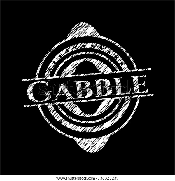 Gabble Chalk Emblem Written On Blackboard Stock Vector (Royalty Free ...