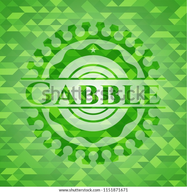 Gabble Green Emblem Triangle Mosaic Background Stock Vector (Royalty ...