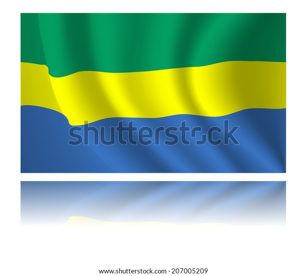 Gabon Flag Shadow Wind Illustration Stock Vector (Royalty Free ...