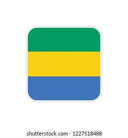 Gabon Flag Gabon Square Flag Stock Vector (Royalty Free) 1227518488 ...