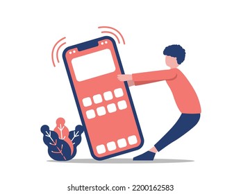 Gadget Man Flat Illustration Stock Vector (Royalty Free) 2200162583 ...