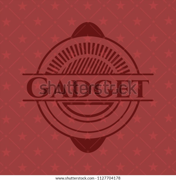 Gadget Red Emblem Retro Stock Vector (Royalty Free) 1127704178 ...