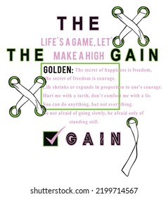 Gain Slogan Design Print Stock Vector (Royalty Free) 2199714567 ...
