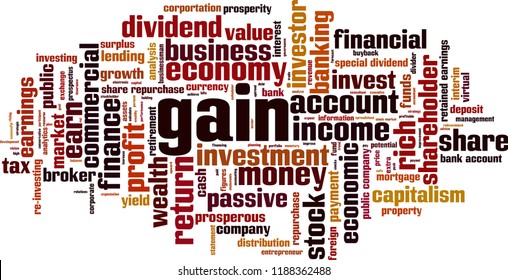 Gain Word Cloud Concept Vector Illustration Stock Vector (Royalty Free ...