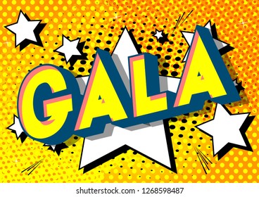 Gala Vector Illustrated Comic Book Style Stock Vector (Royalty Free ...