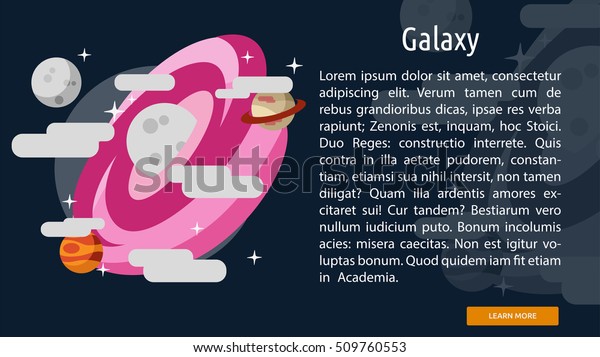 Galaxy Conceptual Banner Stock Vector (Royalty Free) 509760553 ...