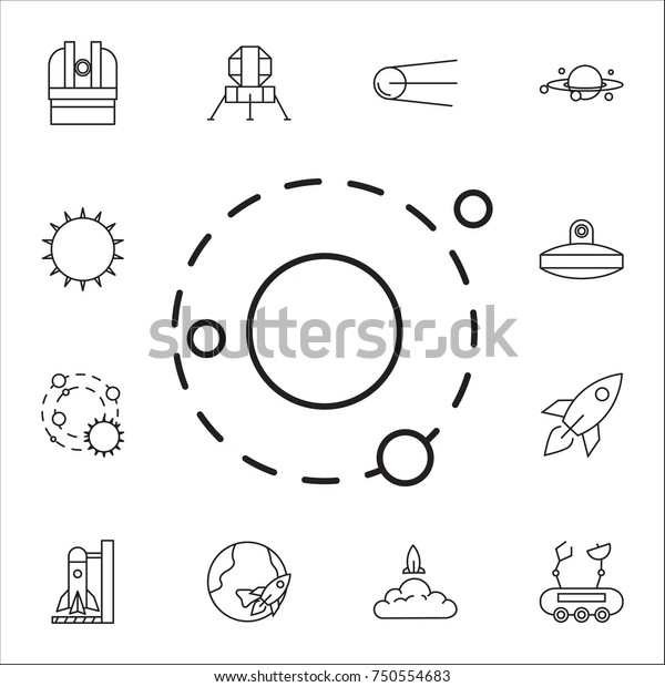 Galaxy Icon Set Space Icons Signs Stock Vector (Royalty Free) 750554683 ...