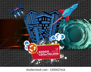 Galaxy Space Ship Rocket Creative Idea Stock Vector (Royalty Free ...