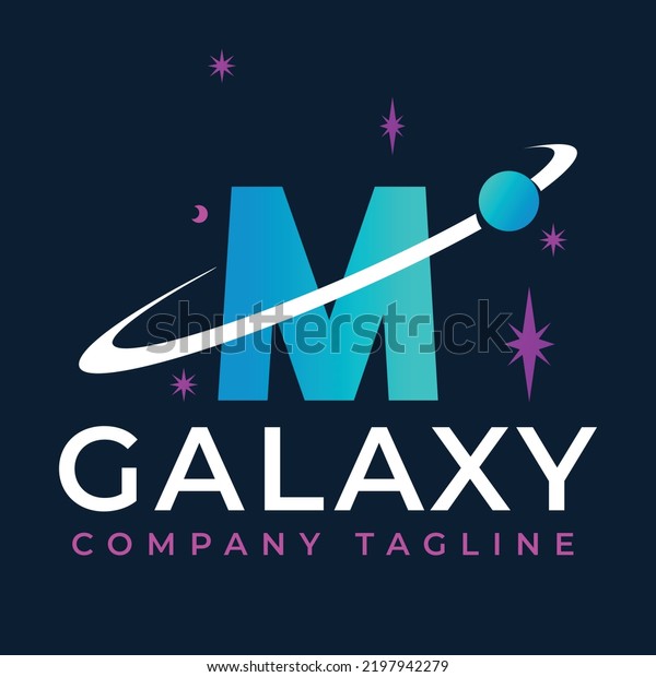 Galaxy Template On M Letter Planet Stock Vector (Royalty Free ...
