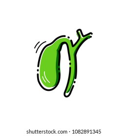 Gall Bladder Vector Icon Stock Vector (Royalty Free) 1082891345 ...