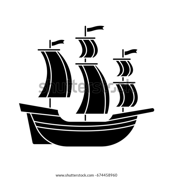 Galleon Icon Stock Vector (Royalty Free) 674458960 | Shutterstock