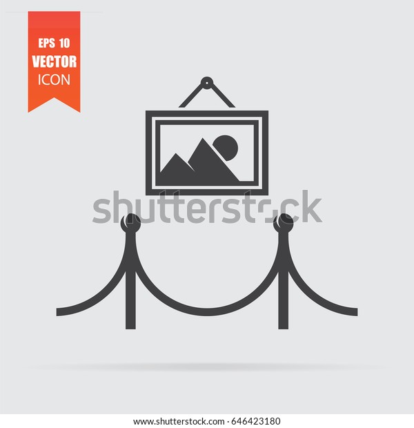 Gallery Icon Flat Style Isolated On 库存矢量图（免版税）646423180