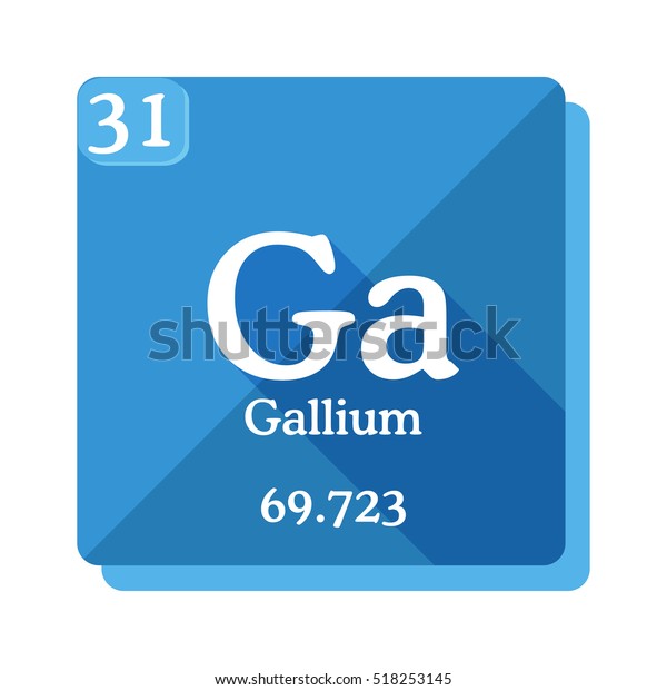 Gallium Ga Element Periodic Table Flat Stock Vector (Royalty Free ...