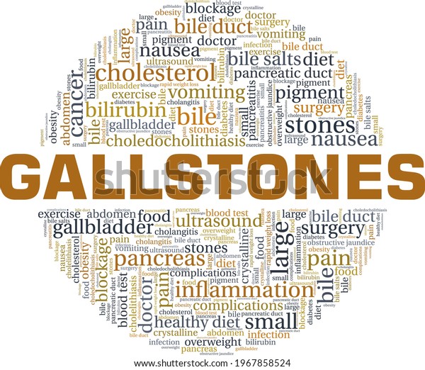 Gallstones Vector Illustration Word Cloud Isolated Stock Vector ...