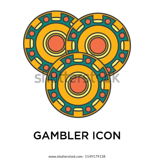 Gambler Icon Vector Isolated On White Stock Vector (Royalty Free ...
