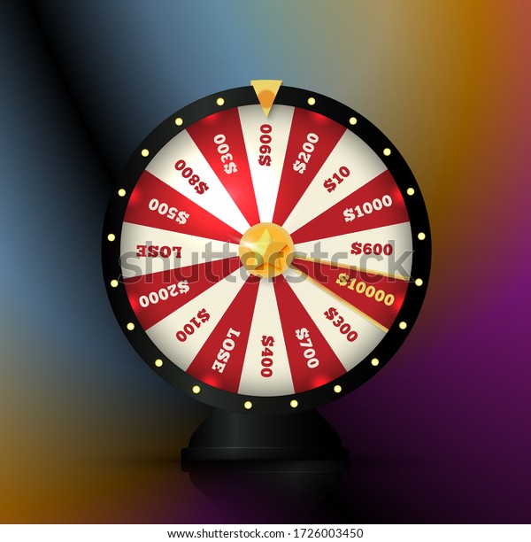 Gambling Game Element Spinning Wheel Roulette Stock Vector (Royalty ...