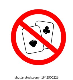 Gambling Prohibited Warning Red Round Sign Stock Vector (Royalty Free ...