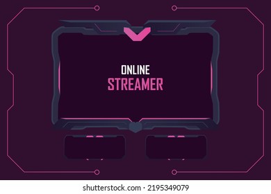 Game Asset Hud Ui Purple Background Stock Vector (Royalty Free ...