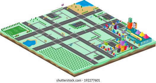 Game Assets Isometric World Template Stock Vector (Royalty Free ...