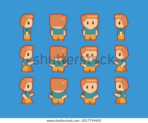 Game Assets Rpg Character Pose Stock Vector (Royalty Free) 2017794605 ...