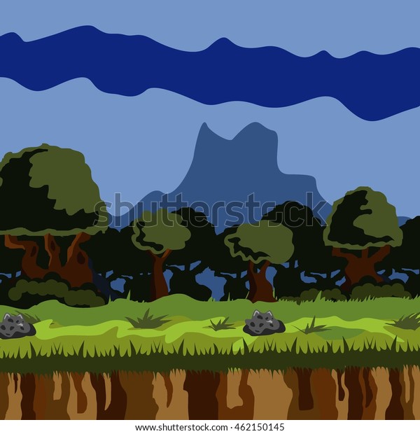 Game Background Cartoon Vibe Environment Background Stock Vector ...