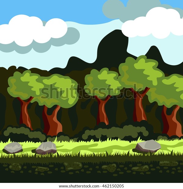 Game Background Cartoon Vibe Environment Background Stock Vector ...