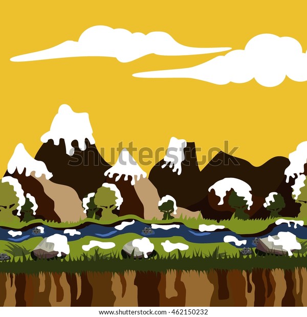 Game Background Cartoon Vibe Environment Background Stock Vector ...