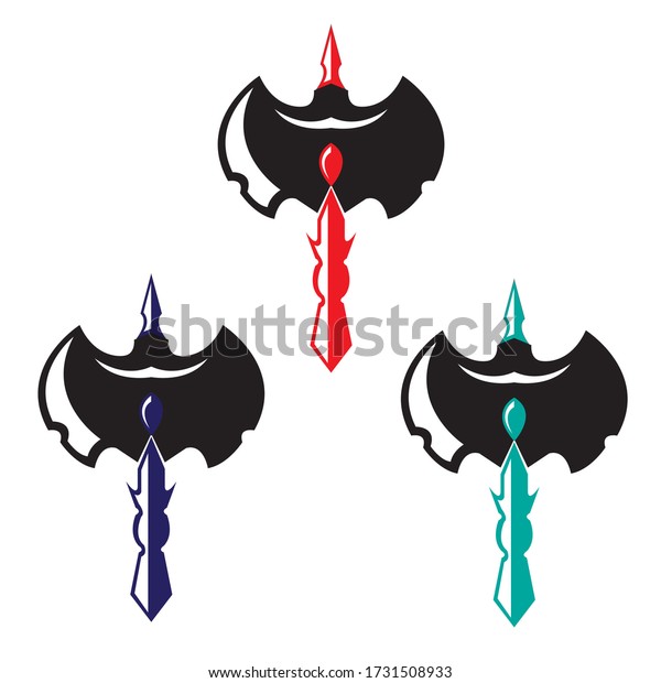 Game Battle Axe Logo Design Vector Stock Vector (Royalty Free ...