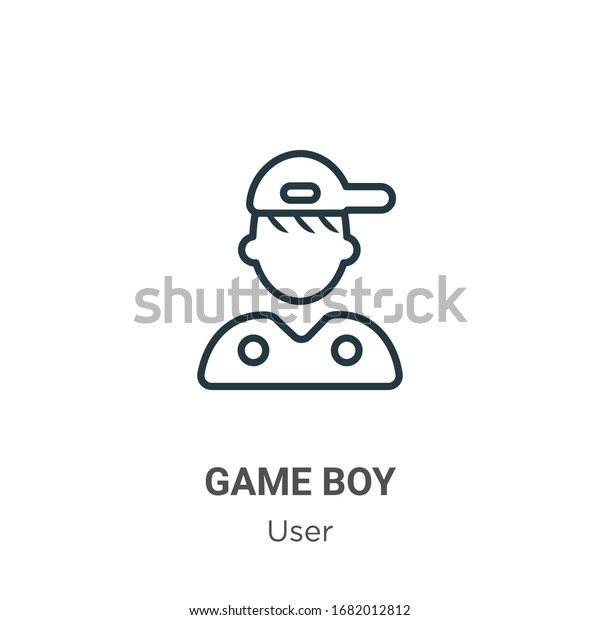Game Boy Outline Vector Icon Thin Stock Vector (Royalty Free ...