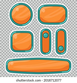 Game Buttons Vector Cartoon Set Isolated Stock Vector (Royalty Free ...
