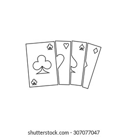 Game Cards Black Outline Simple Pictogram 스톡 일러스트 428251564 | Shutterstock