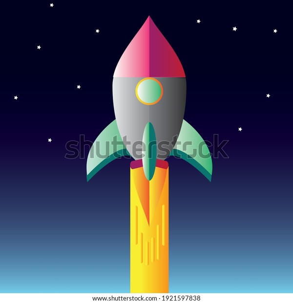 Game Cartoon Rocket Drawing Stock Vector (Royalty Free) 1921597838 ...