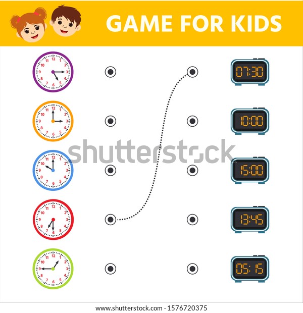 Game Children Educational Worksheet Preschool Kids 库存矢量图（免版税）1576720375 ...