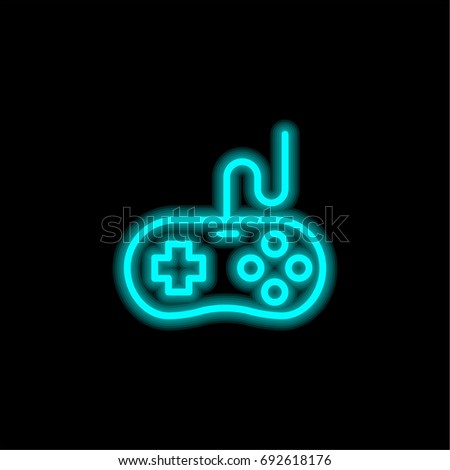 Game Controller Blue Glowing Neon Ui 스톡 벡터(사용료 없음) 692618176 - Shutterstock