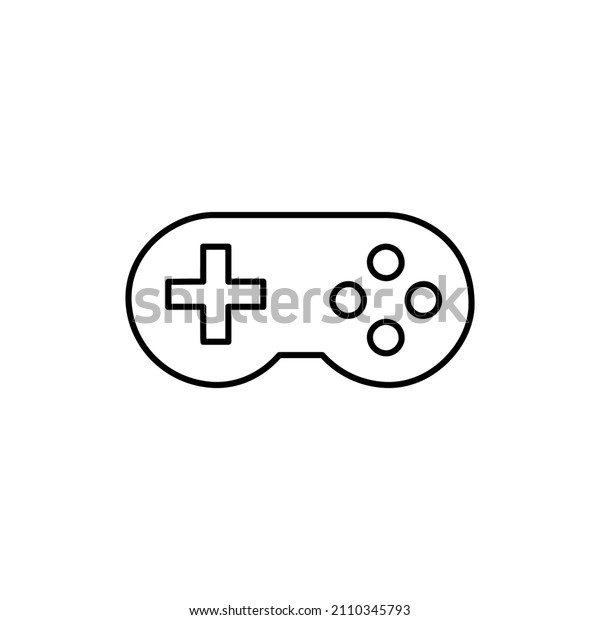 Game Controller Icon Black Line Style Stock Vector (Royalty Free ...