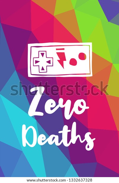 Game Controller Poster Rainbow Color Polygon Stock Vector (Royalty Free ...