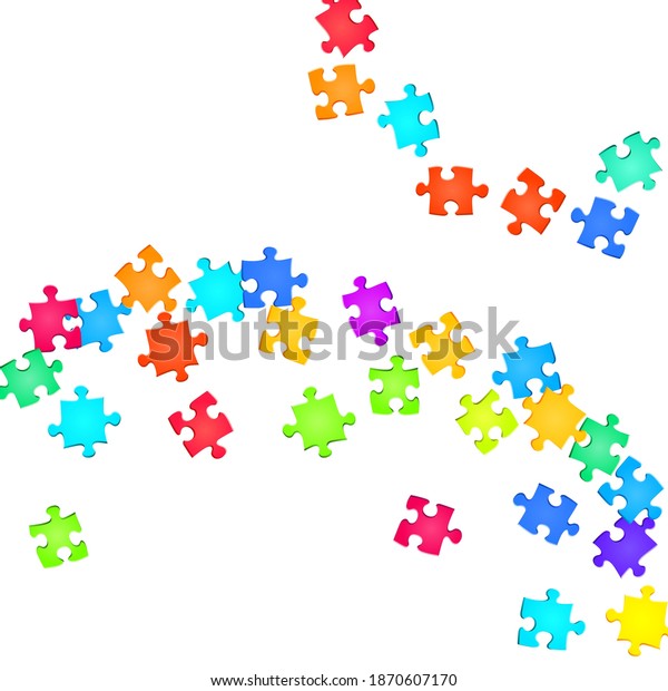 Game Conundrum Jigsaw Puzzle Rainbow Colors Stock Vector (Royalty Free ...