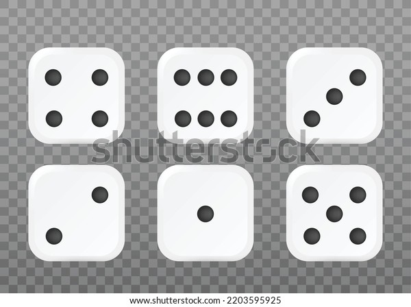 Game Dice Cubes 3d Realistic Templates Stock Vector (Royalty Free ...