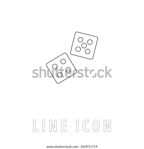 Game Dice Outline Simple Vector Icon Stock Vector (Royalty Free ...